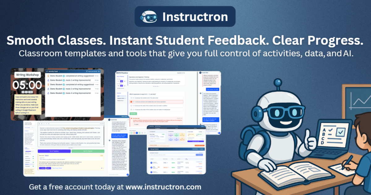 Instructron | Smooth classes. Instant student feedback. Clear progress.
